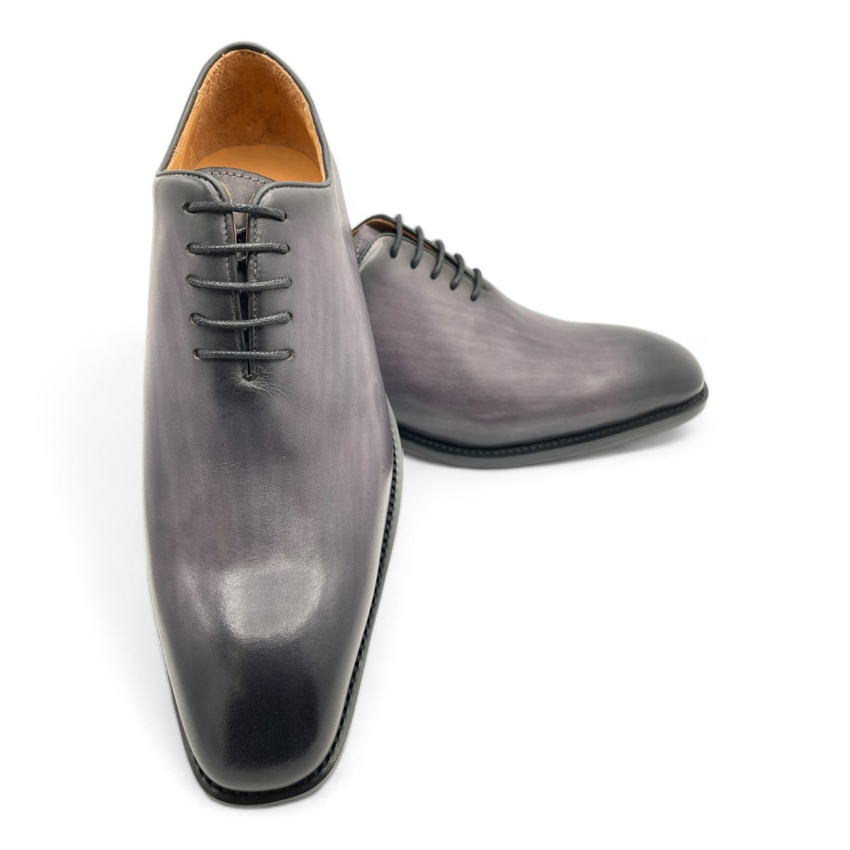 Grey Hand-Finished Leather Dress Shoe – Augustino Luxe