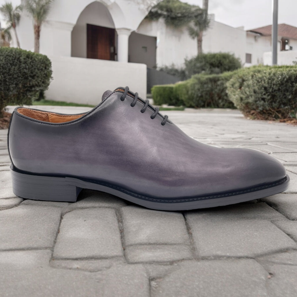 Grey Hand-Finished Leather Dress Shoe – Augustino Luxe