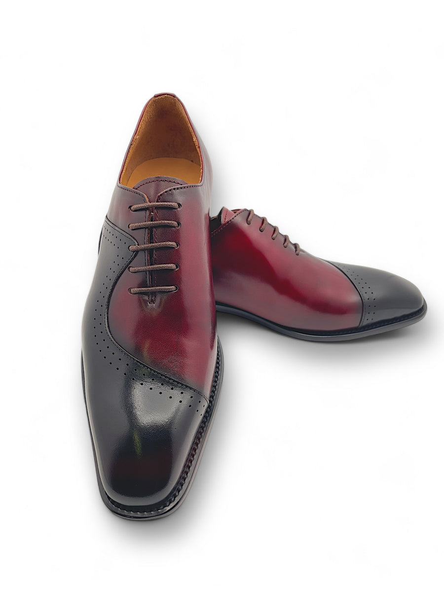 Cognac Green Lace-Up Leather Shoe – Augustino Luxe